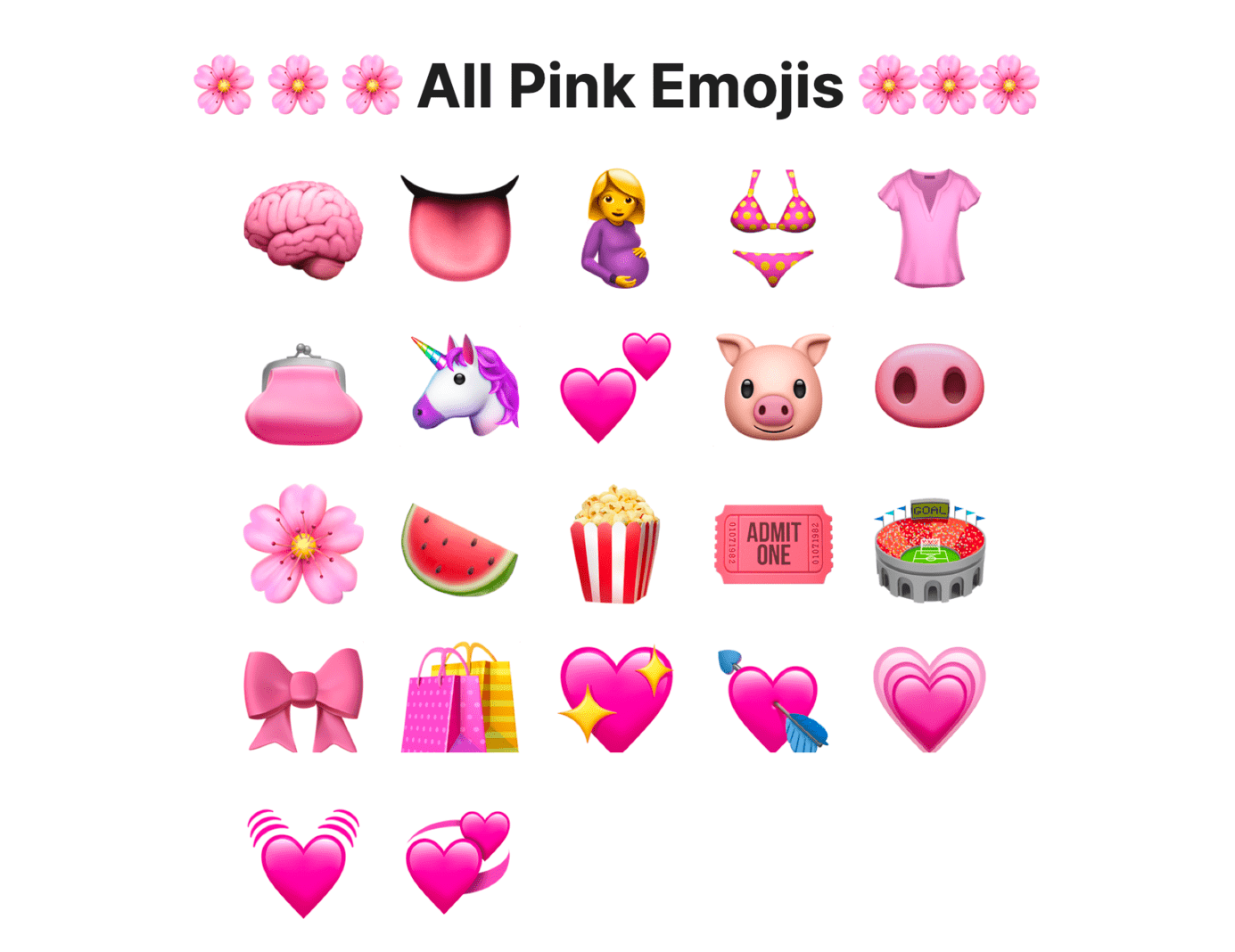 +20 Pink Emojis & Meanings (Copy & Paste) - Eggradients.com